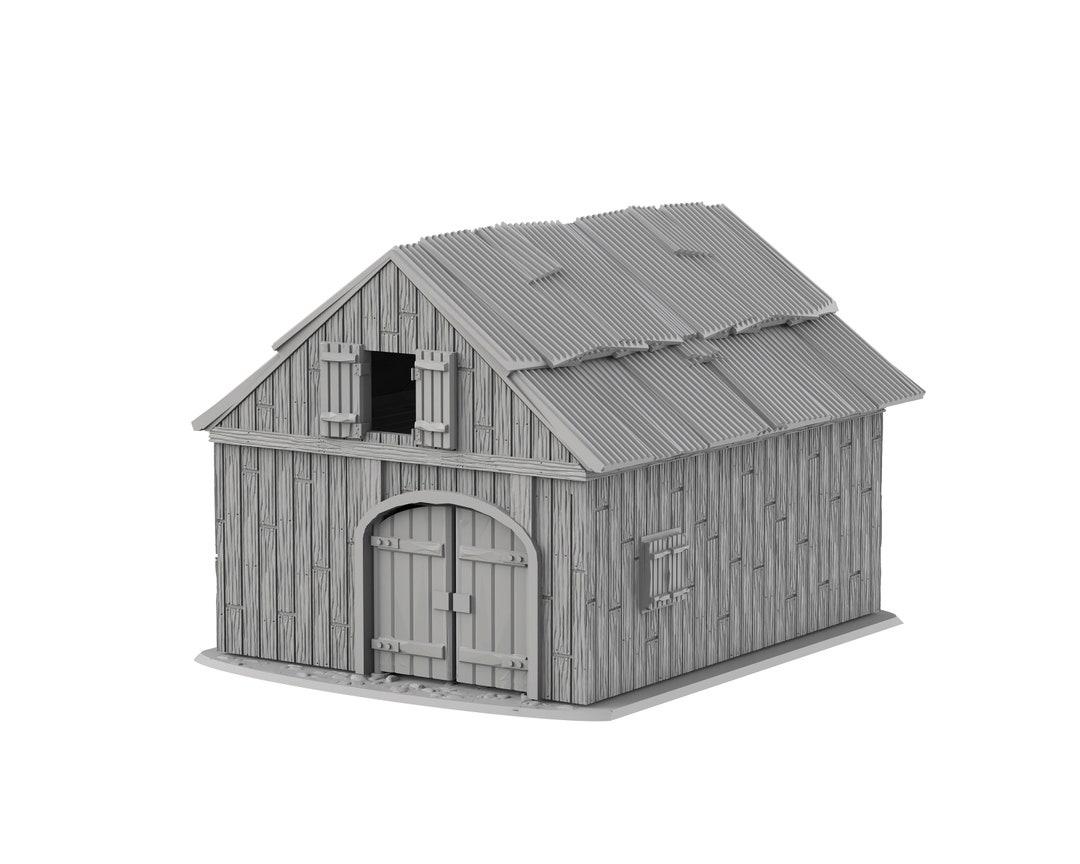 BARN GRANGE Soviet Russian Eastern Front House Bolt Action Flames of ...