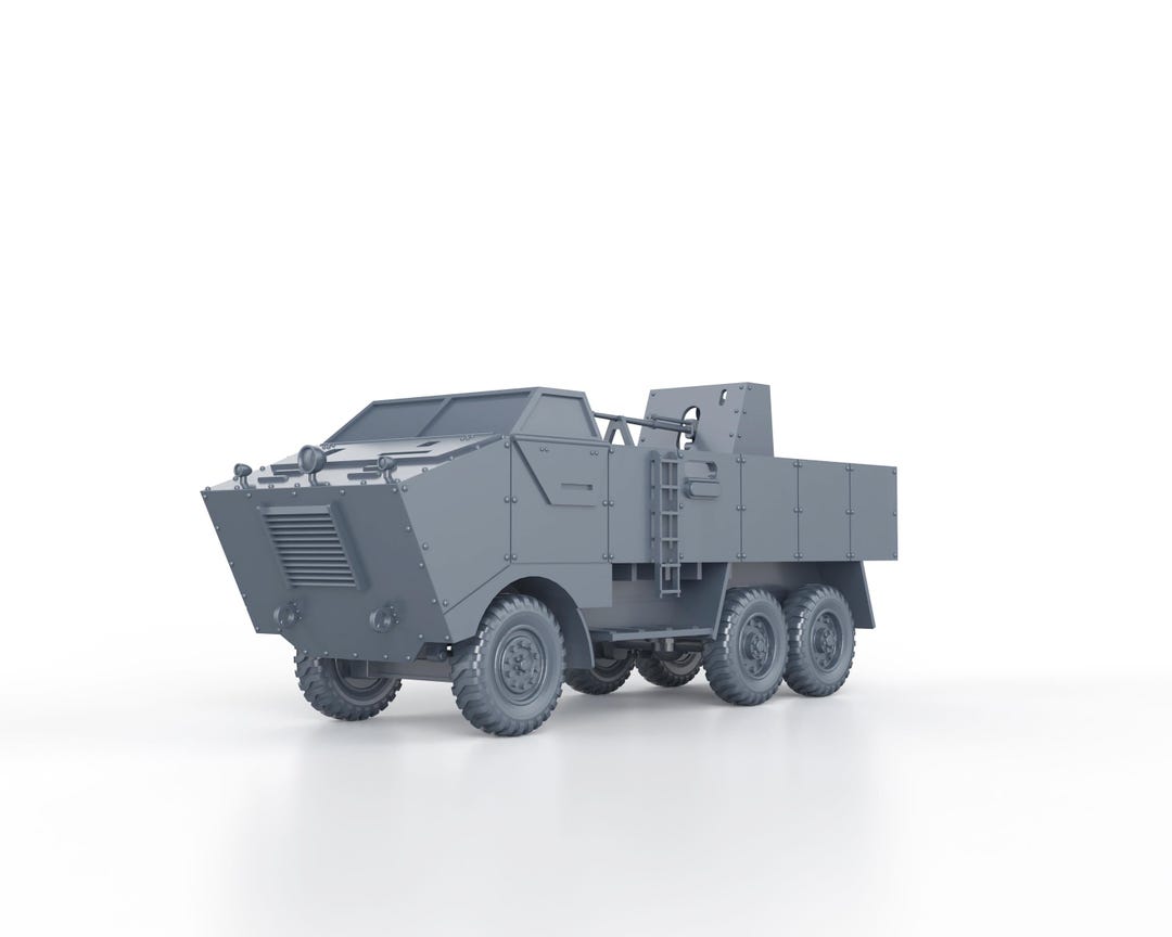 WWII British LEYLAND BEAVER Armored Truck 1/100 15mm 1/87 Ho 1/72 20mm ...