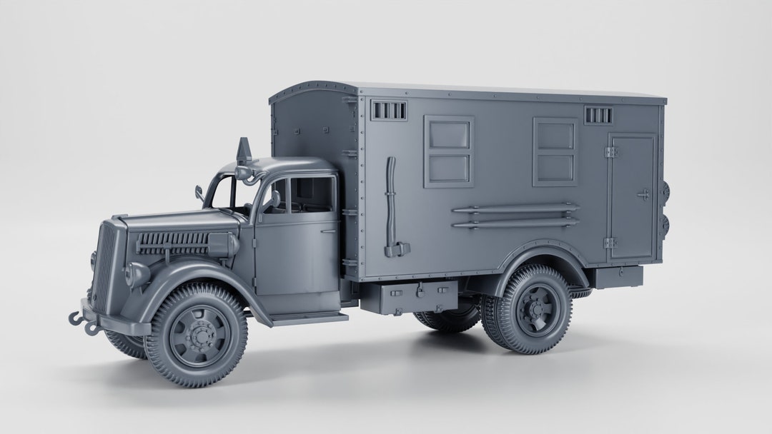 WWII Opel Blitz RADIO C Command Car 1/100 15mm 1/87 Ho 1/72 20mm 1/56 ...