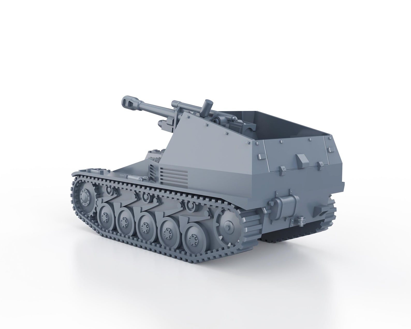 WWII GERMAN - Sd Kfz 124 Wespe SPG - 1/100 15mm 1/87 Ho 1/72 20mm 1/56 ...