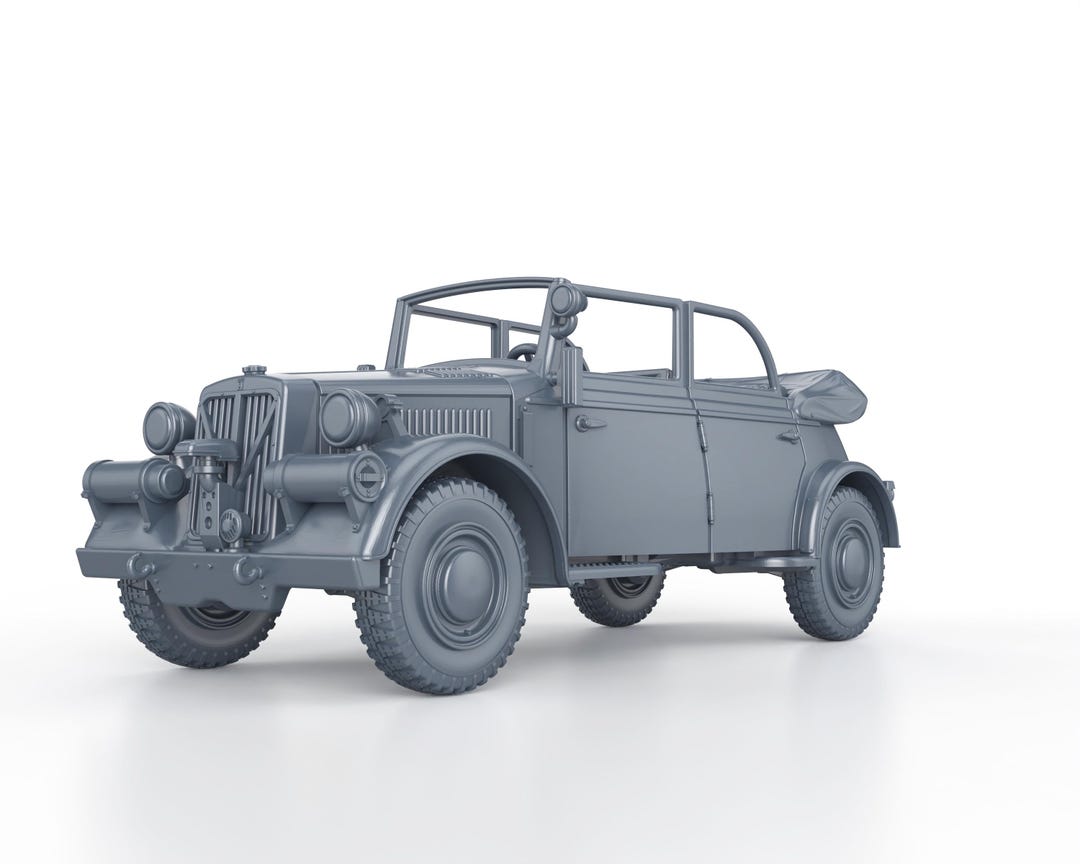WWII GERMAN - Horch 901 Kfz 21 No Tarp - 1/100 15mm 1/87 Ho 1/72 20mm 1 ...