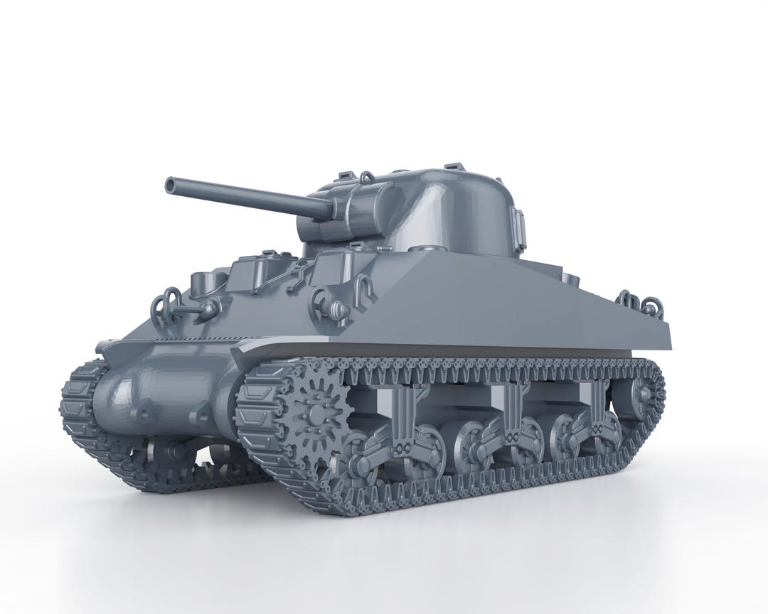 WWII US Tank Sherman M4 - 1/100 15mm 1/87 HO 1/72 20mm 1/56 28mm 1/48 1 ...