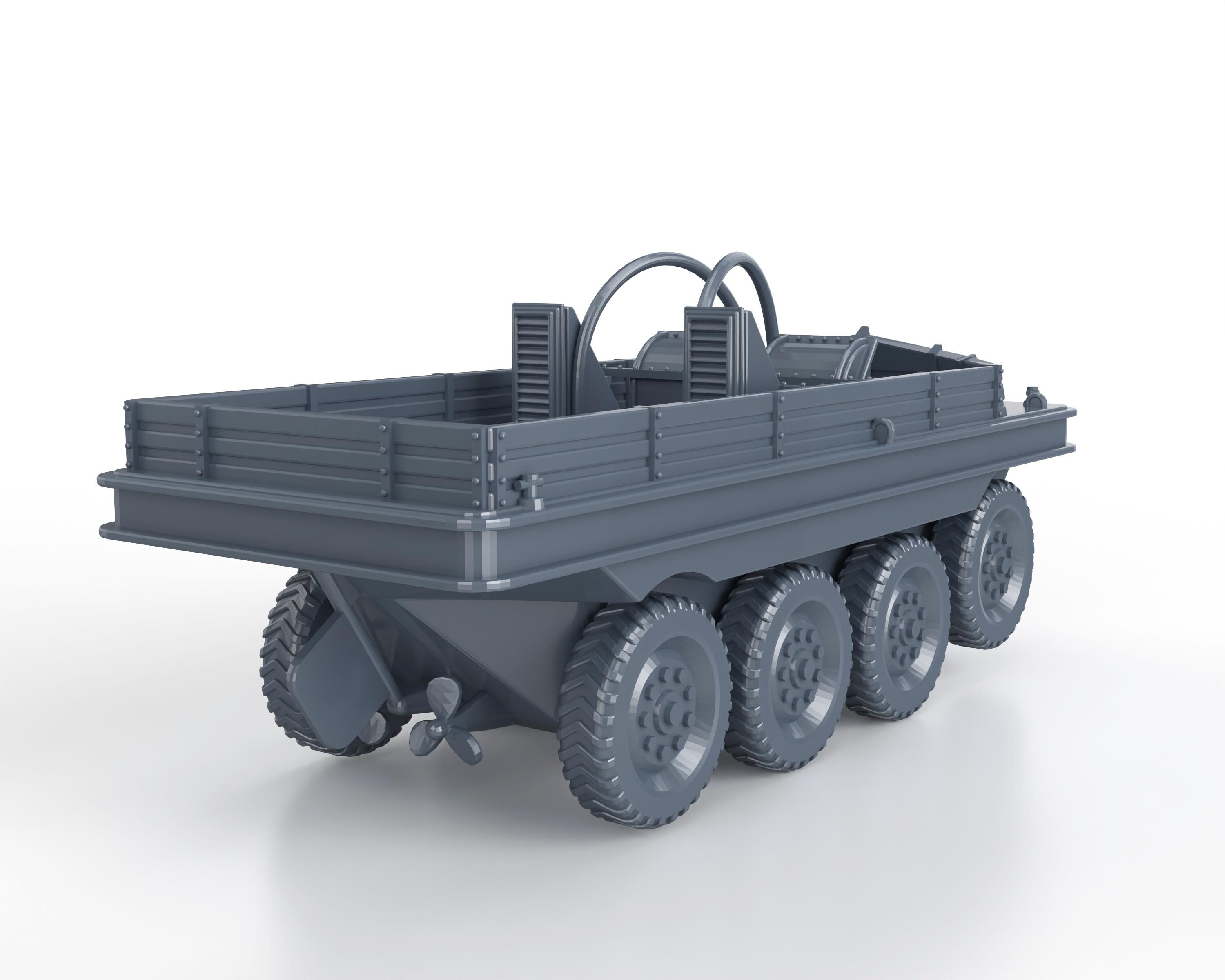 WWII British Terrapin (amphibious Vehicle) 1/100 15mm 1/87 Ho 1/72 20mm ...