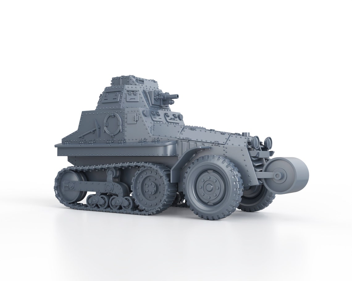 WWII FRENCH Half-track Schneider AMC P16 1/100 15mm 1/87 Ho 1/72 20mm 1 ...