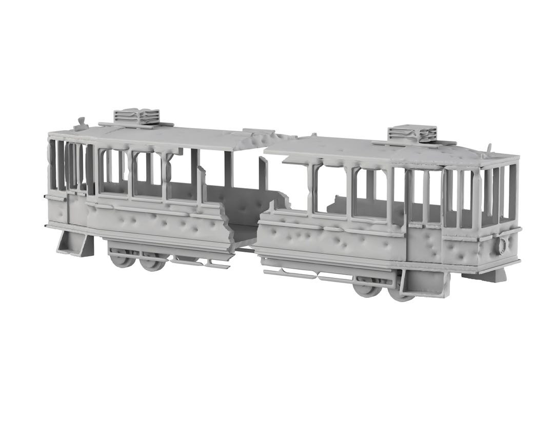Damaged City Tramway Wwiied01 Wargame Wargaming Bolt Action Chain of ...