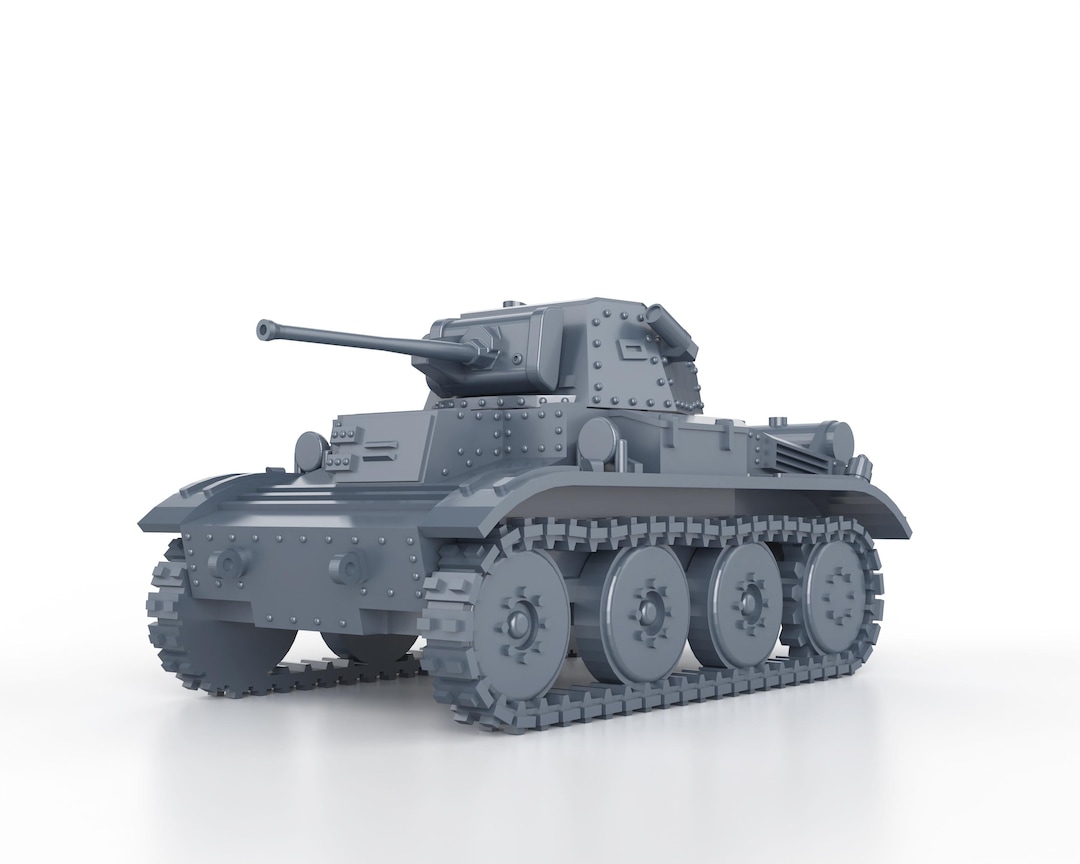 WWII British Tetrarch, Light Tank Mk.vii (A17) 1/100 15mm 1/87 Ho 1/72 ...