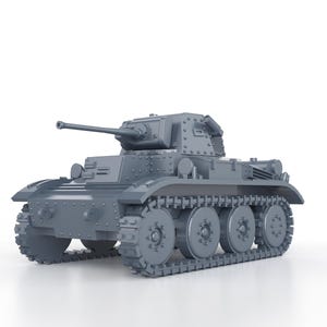 WWII British Tetrarch, Light Tank Mk.vii (A17) 1/100 15mm 1/87 Ho 1/72 ...