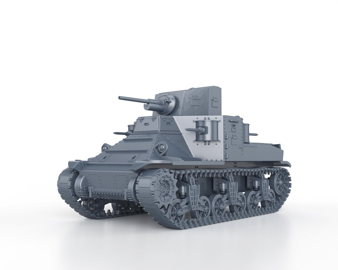 WWII US Tanks - M2A1 Medium Tank - 1/100 15mm 1/87 Ho 1/72 20mm 1/56 ...