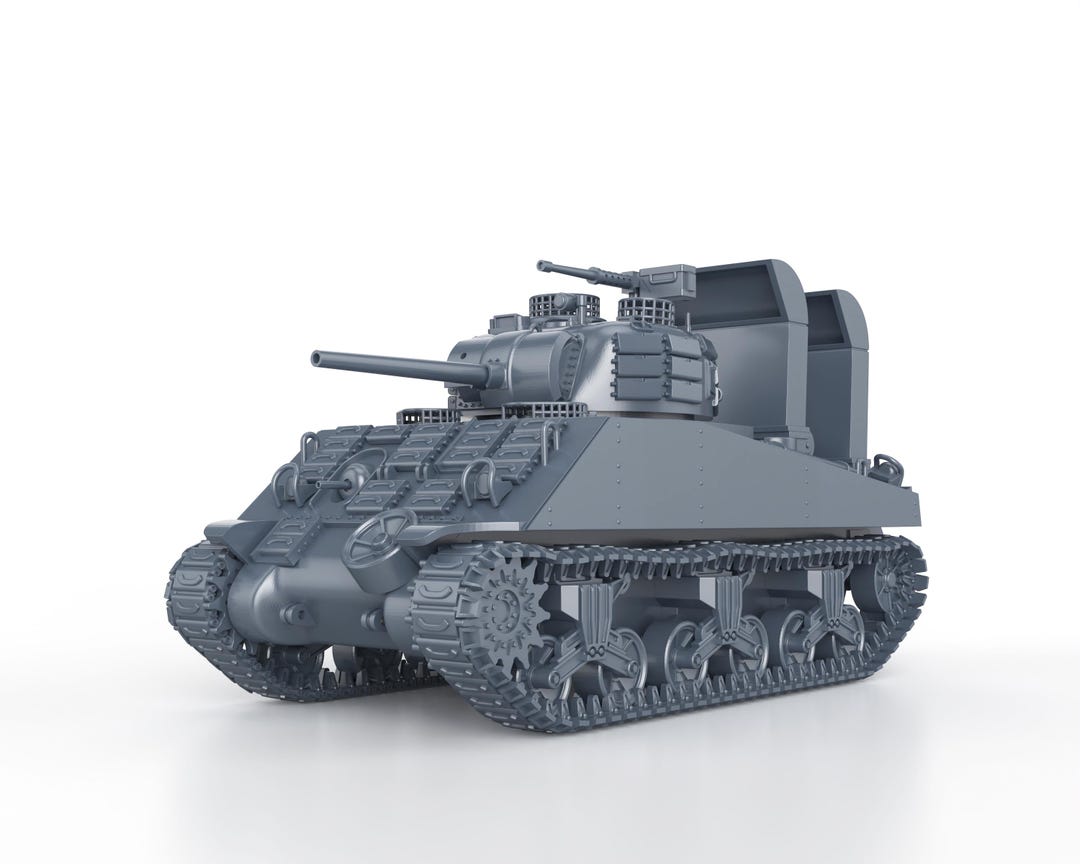 WWII US Tanks - Sherman M4A3 (75)w Beelzebub With Deep Wadding Kit - 1/ ...