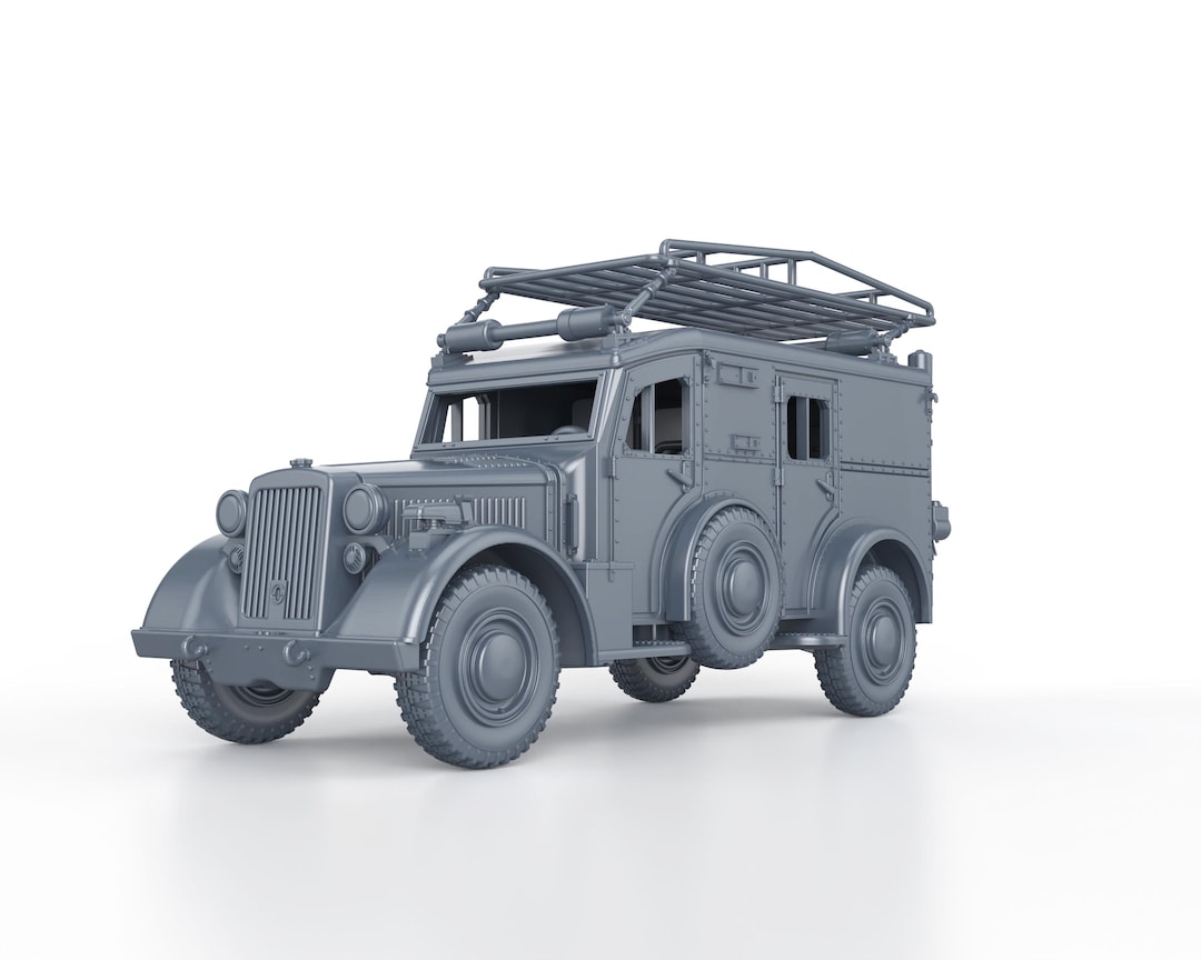WWII GERMAN - Horch 901 Type 40 Radio (hollow) - 1/100 15mm 1/87 Ho 1/ ...