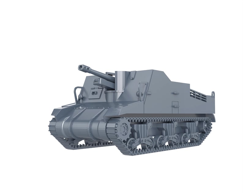 WWII British M7 Sexton Self-propelled Artillery Tank 1/100 15mm 1/87 Ho ...