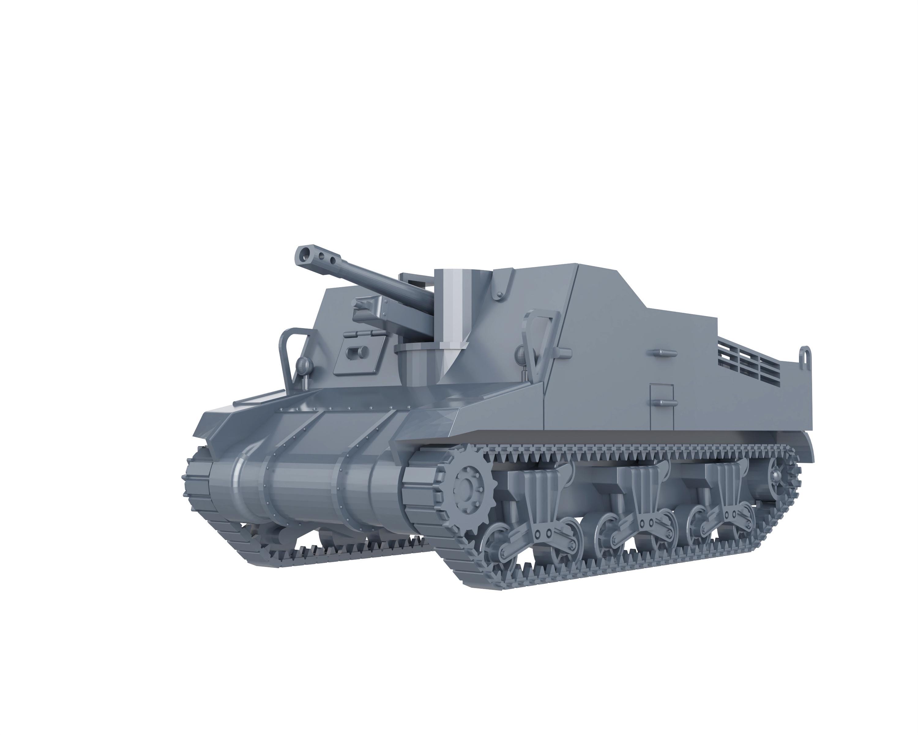 WWII British M7 Sexton Self-propelled Artillery Tank 1/100 15mm 1/87 Ho ...