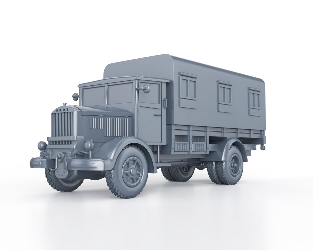 WWII ITALIAN - Lancia 3 Ro Command Solid - 1/100 15mm 1/87 Ho 1/72 20mm ...