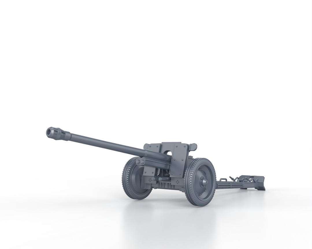 WWII GERMAN - Pak 36 7.62cm Anti Tank Gun (transport) - 1/100 15mm 1/87 ...