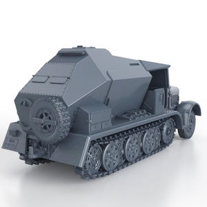 WWII GERMAN Sd Kfz 7/3 Feuerleitpanzerfahrzeug Für V-2 Raketen 1/100 ...