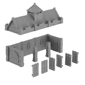 Anglo Saxon Early English Village - STABLES - Wargame Terrain Decor ...