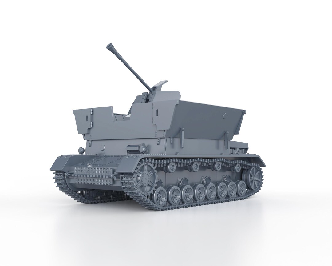 WWII GERMAN - Flakpanzer IV Mobelwagen (half Closed) - 1/100 15mm 1/87 ...