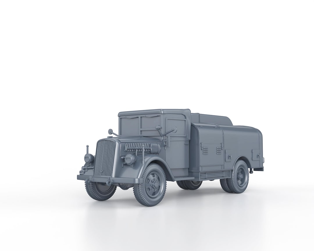 WWII Opel Blitz Tanker SOLID - Kfz 385 1/100 15mm 1/87 Ho 1/72 20mm 1/ ...