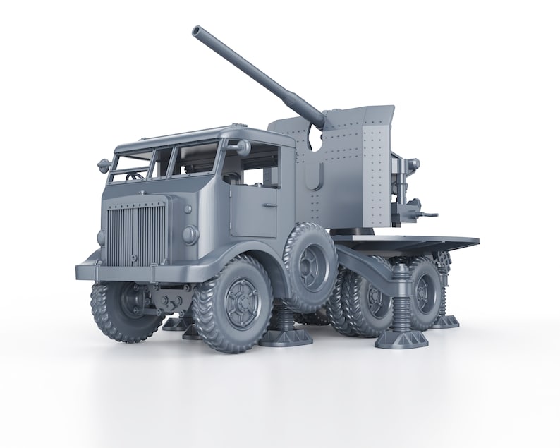 WWII ITALIAN - Autocannone Da 90 53 Su Breda 52 - 1/100 15mm 1/87 Ho 1/ ...