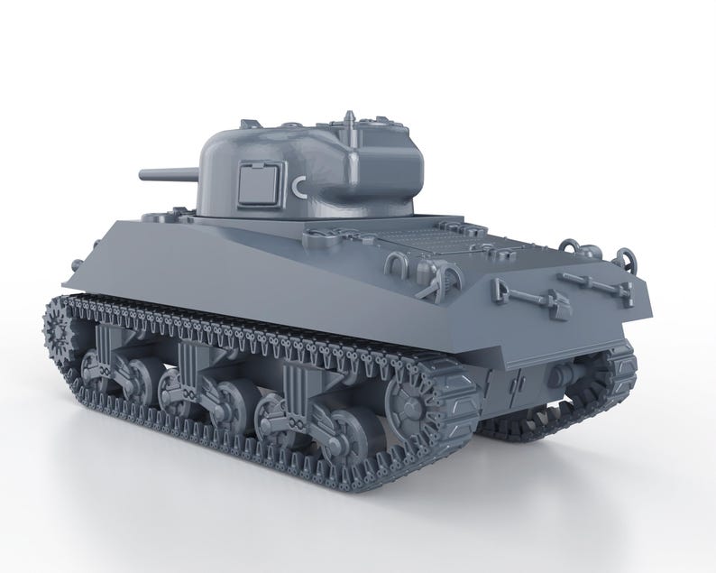 WWII US Tank Sherman M4 - 1/100 15mm 1/87 HO 1/72 20mm 1/56 28mm 1/48 1 ...
