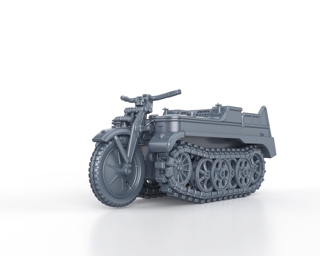 WWII GERMAN Sd Kfz 2 - Kettenkrad 1/100 15mm 1/87 Ho 1/72 20mm 1/56 ...