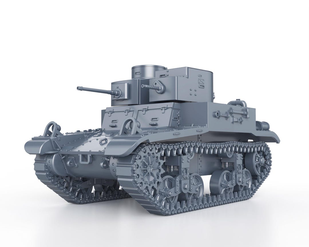 INTERWAR - Light Tank M2A2 Usa - 1/100 15mm 1/87 Ho 1/72 20mm 1/56 28mm ...