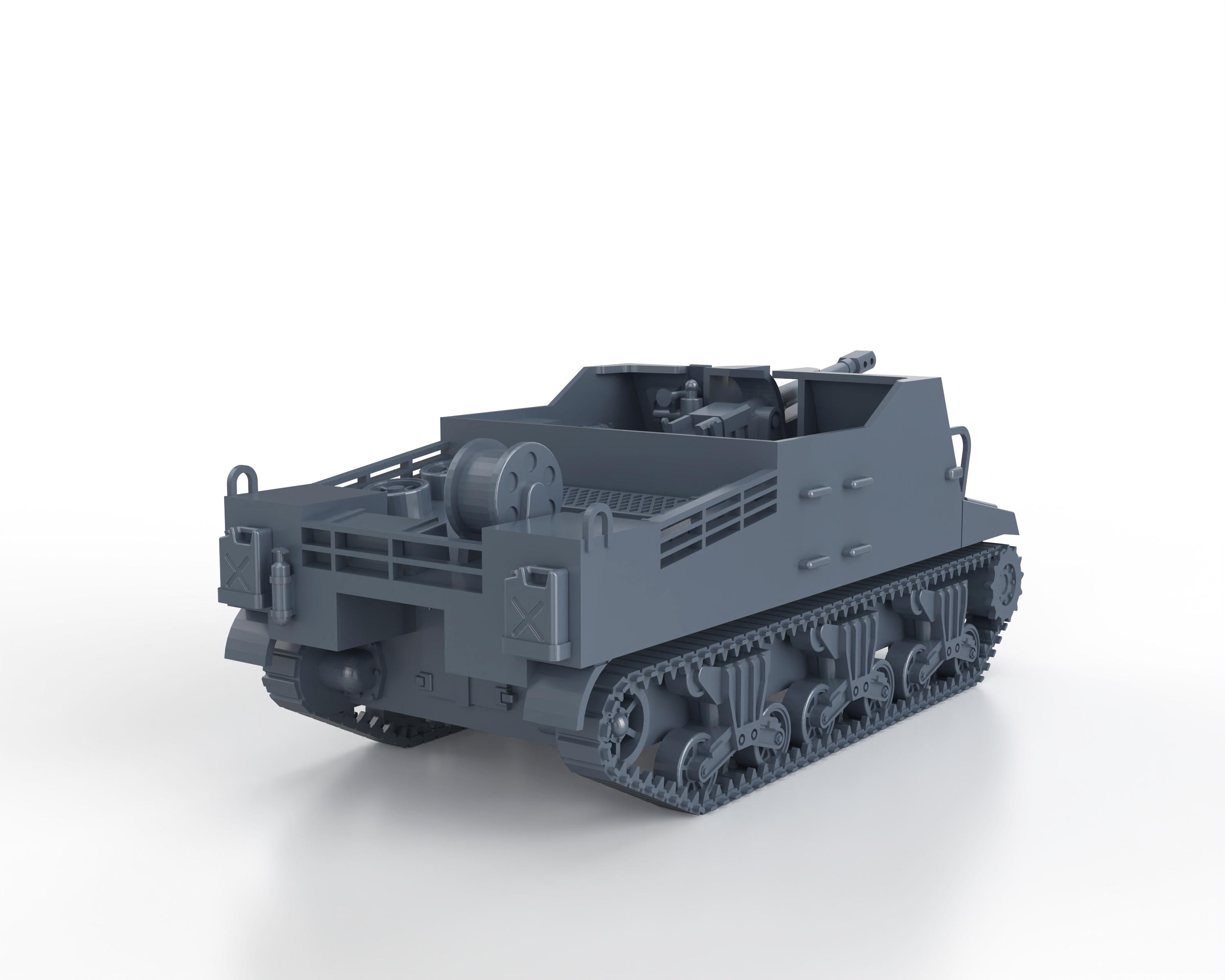 WWII British M7 Sexton Self-propelled Artillery Tank 1/100 15mm 1/87 Ho ...