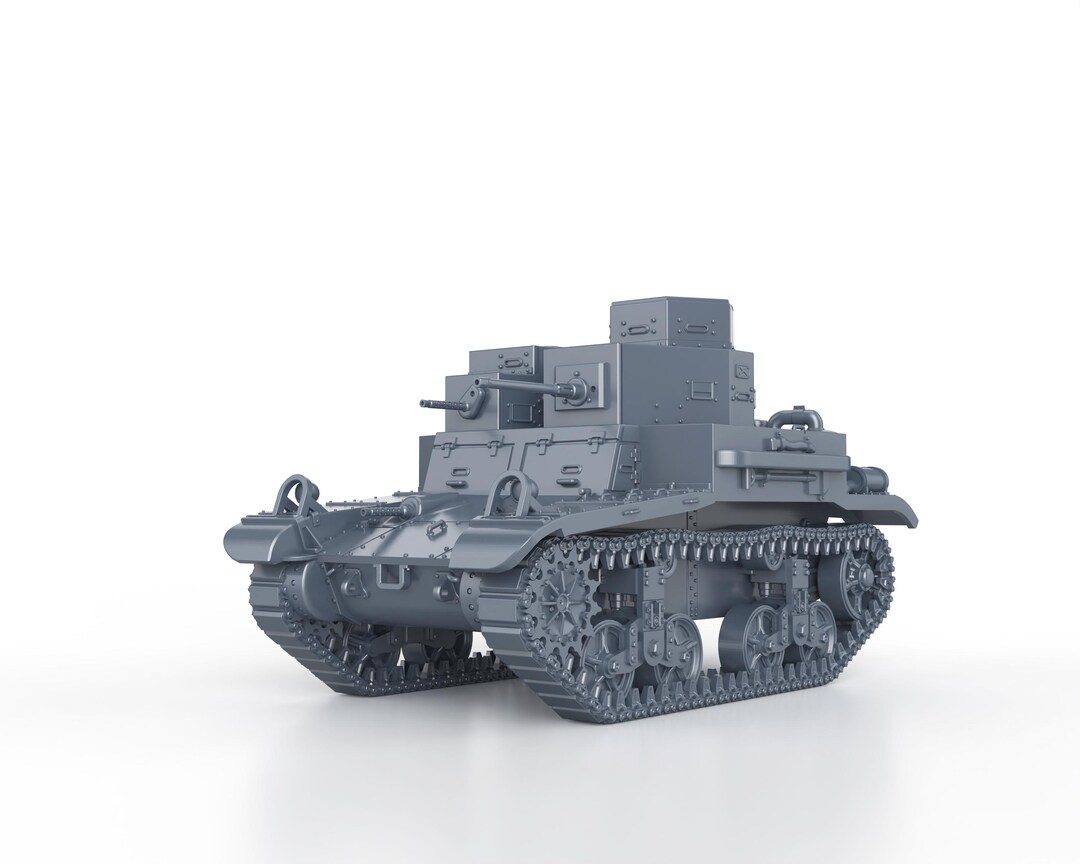 WWII US Tanks - M2A3 Light Tank - 1/100 15mm 1/87 Ho 1/72 20mm 1/56 ...