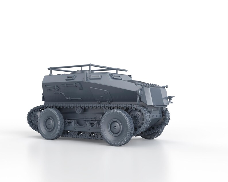 WWII GERMAN Sd Kfz 254 Armored Scout Car Saurer RK-7 Tractor 1/100 15mm ...