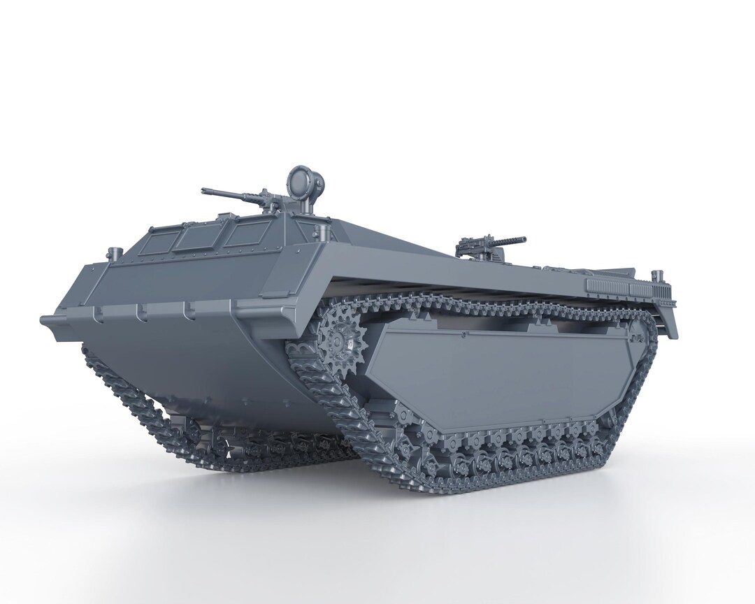 WWII US LVT-3 Bushmaster - 1/100 15mm 1/87 Ho 1/72 20mm 1/56 28mm 1/48 1/35 Scale Miniatures ...
