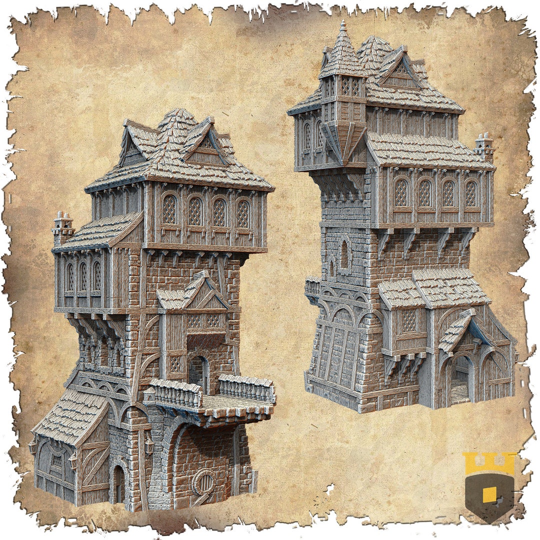 Nobles House Tower Wargaming Medieval Medfan Warhammer the Old World ...