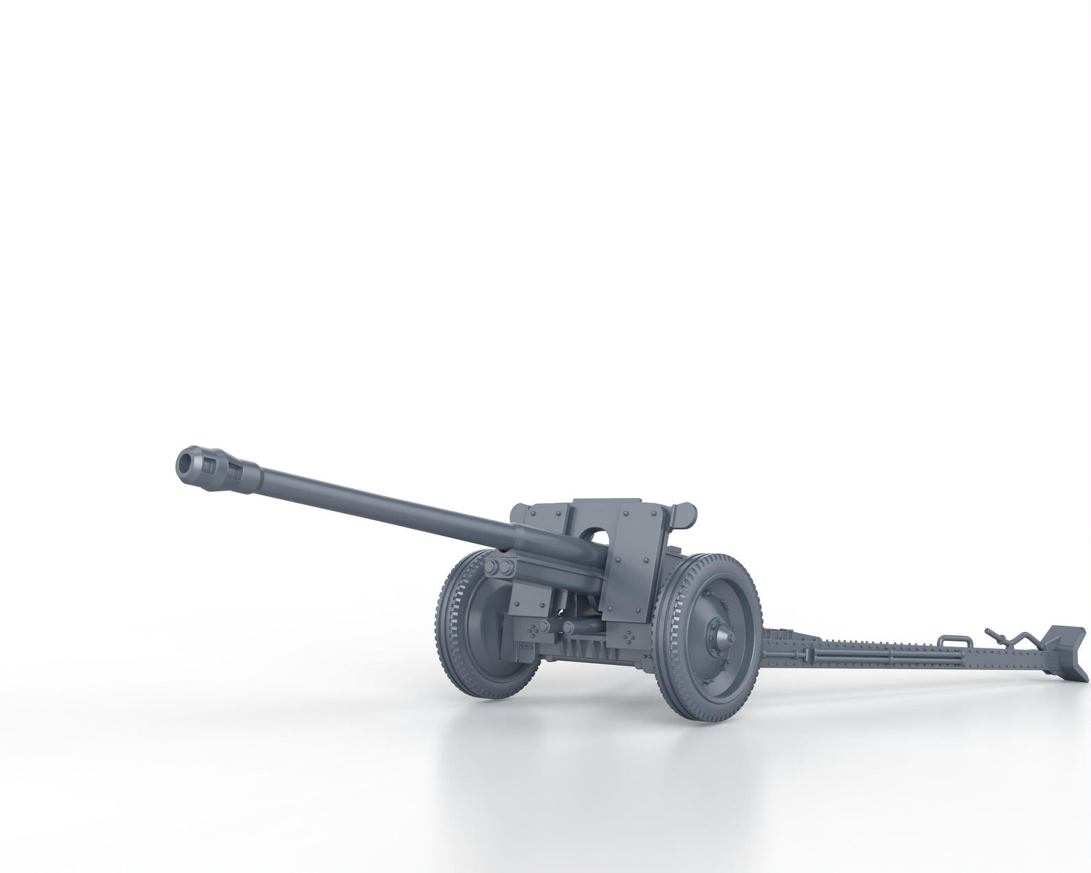 WWII GERMAN - Pak 36 7.62cm Anti Tank Gun (firing) - 1/100 15mm 1/87 Ho ...