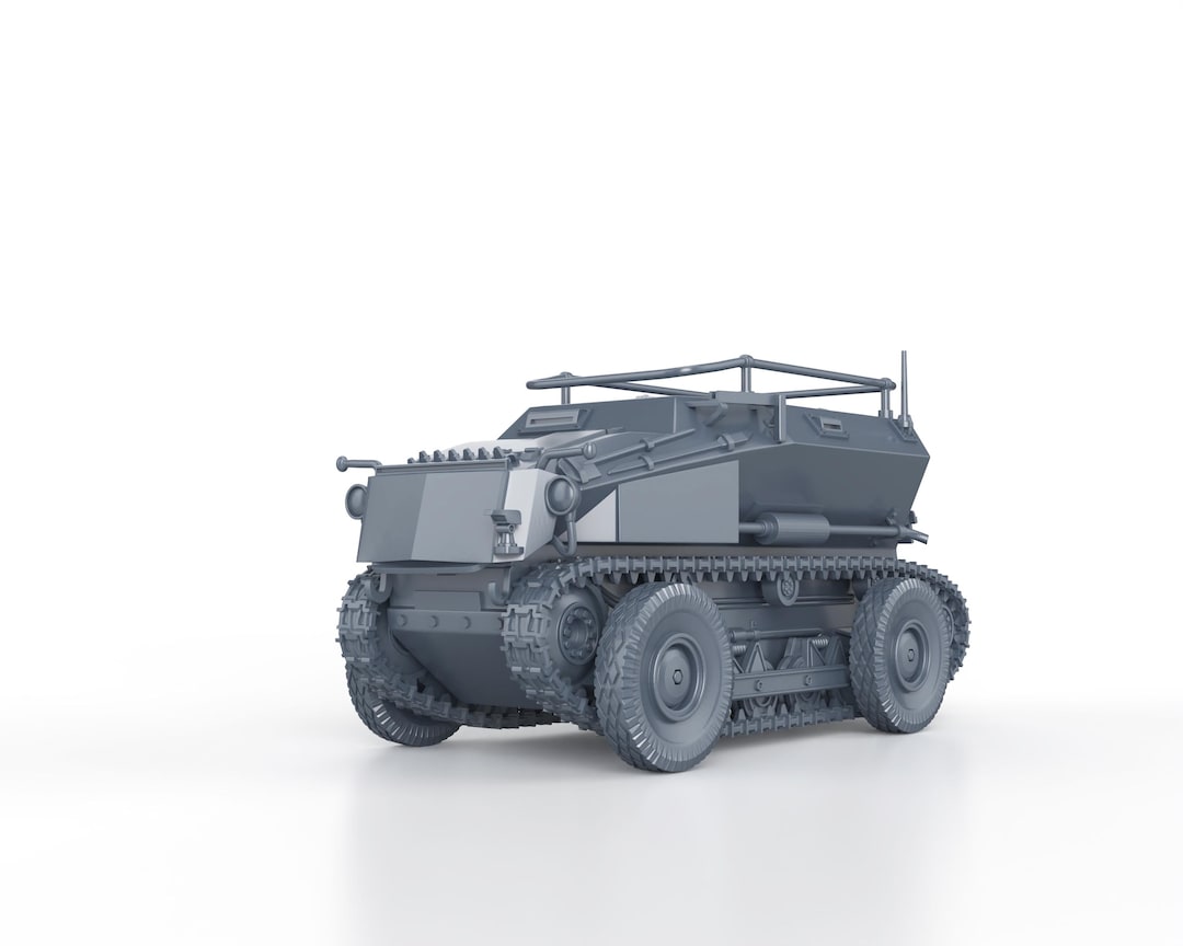 WWII GERMAN Sd Kfz 254 Armored Scout Car Saurer RK-7 Tractor 1/100 15mm ...