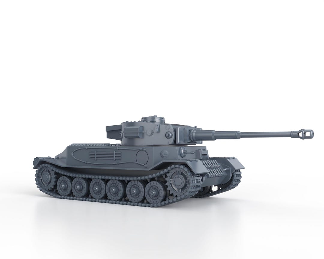 WWII GERMAN - Tiger Prototype VK 45 01 P (porsche Tiger) - 1/100 15mm 1 ...