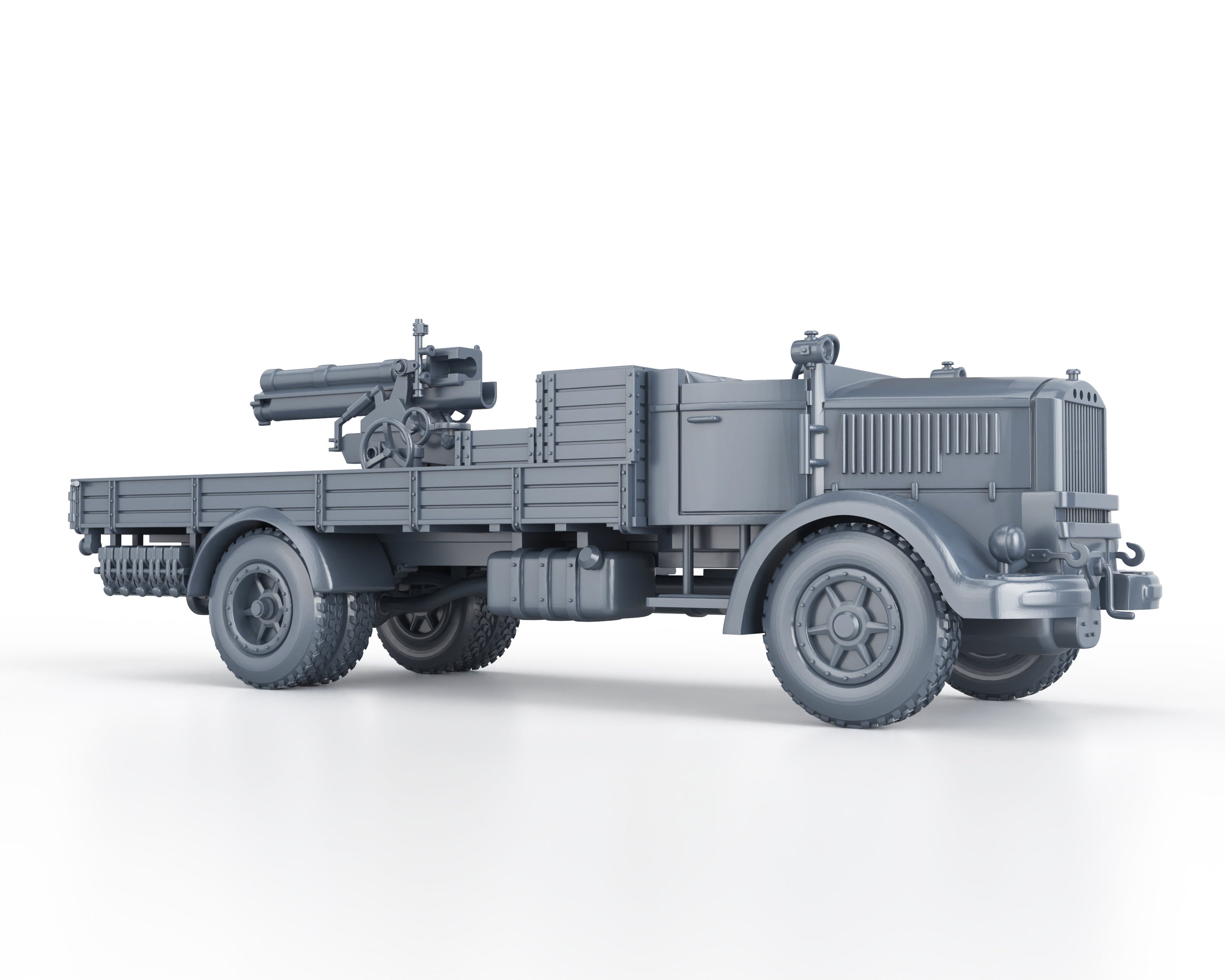 WWII ITALIAN - Autocannone Da 100 17 Su Lancia 3ro - 1/100 15mm 1/87 Ho ...