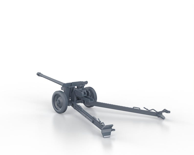 WWII GERMAN - Pak 36 7.62cm Anti Tank Gun (firing) - 1/100 15mm 1/87 Ho ...