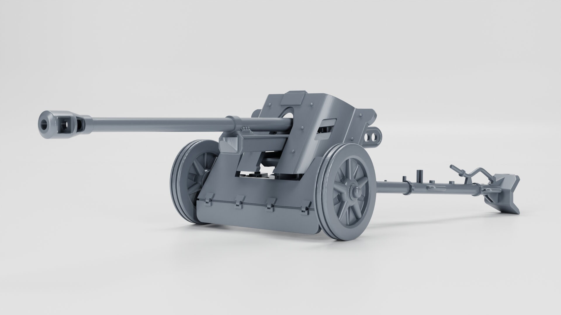 WWII Pak 38 50mm Anti-tank Gun 5cm PAK 38 Firing 1/100 15mm 1/87 Ho 1/ ...