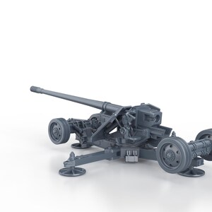 WWII Pak 44 128mm Anti-tank Gun Firing 1/100 15mm 1/87 Ho 1/72 20mm 1/ ...