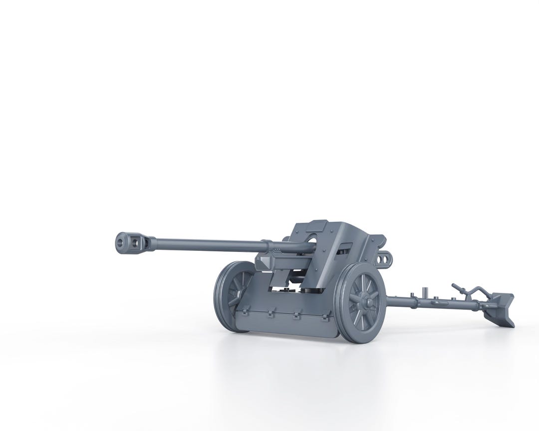 WWII Pak 38 50mm Anti-tank Gun 5cm PAK 38 Firing 1/100 15mm 1/87 Ho 1/ ...