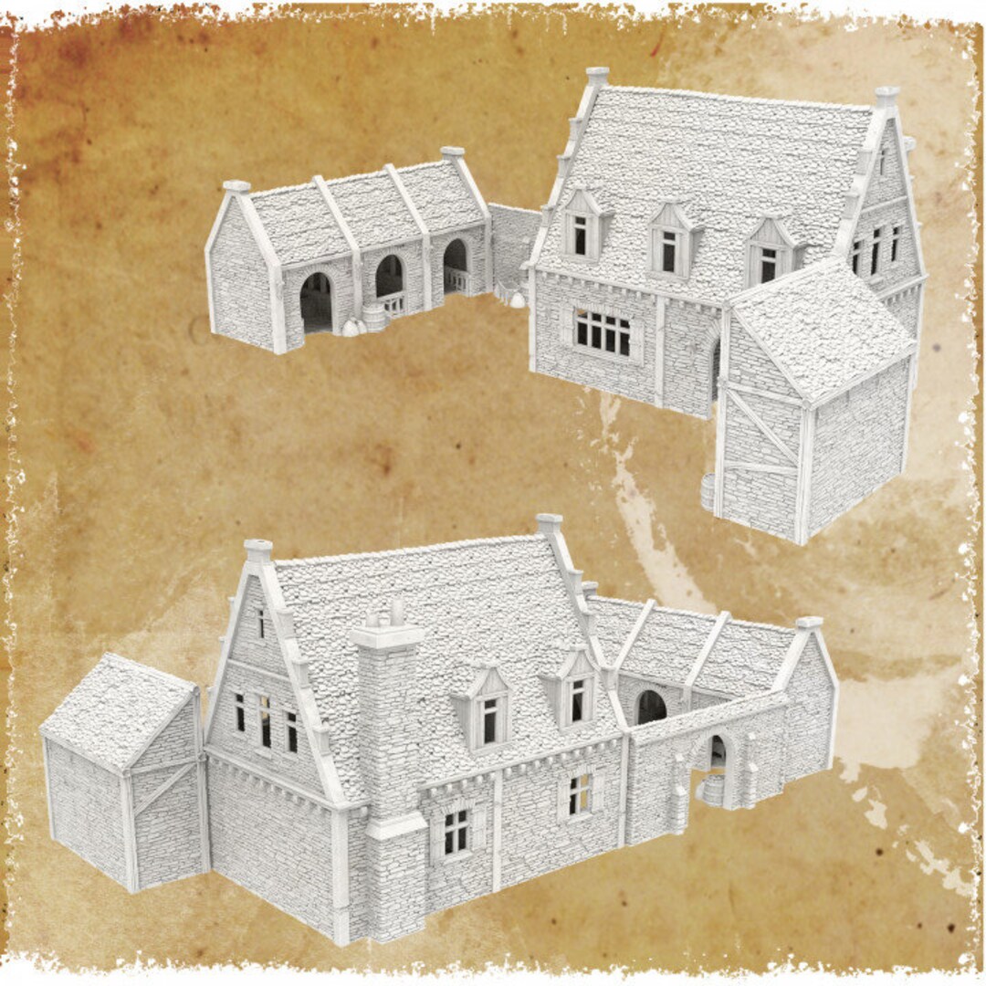 Tavern Inn Roadside Inn Complex Set - 28mm Terrain for Wargaming ...