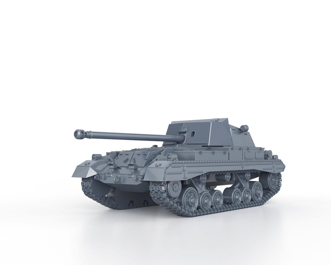 WWII BRITISH Archer, Self Propelled 17 Pdr Anti-tank Gun 1/100 15mm 1/ ...