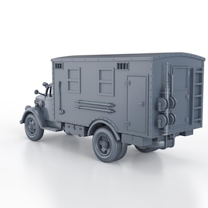 WWII Opel Blitz RADIO C Command Car 1/100 15mm 1/87 Ho 1/72 20mm 1/56 ...