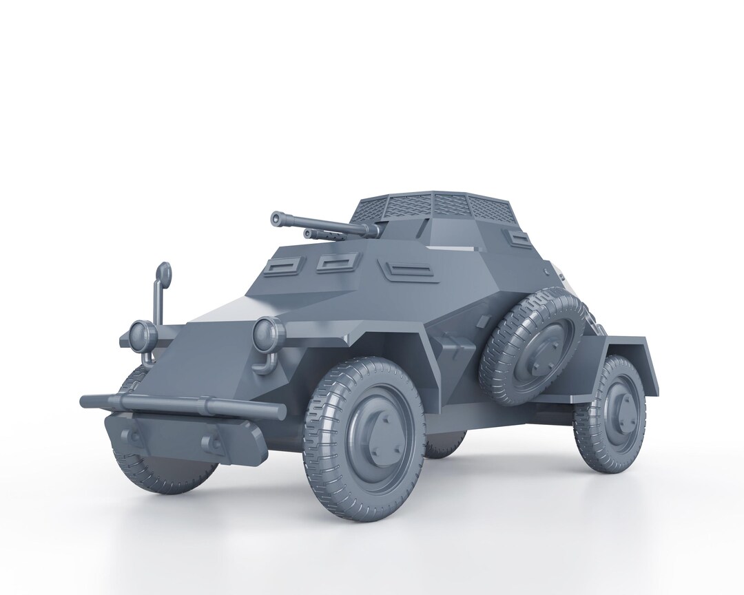 WWII GERMAN - Sd Kfz 222 - 1/100 15mm 1/87 Ho 1/72 20mm 1/56 28mm ...