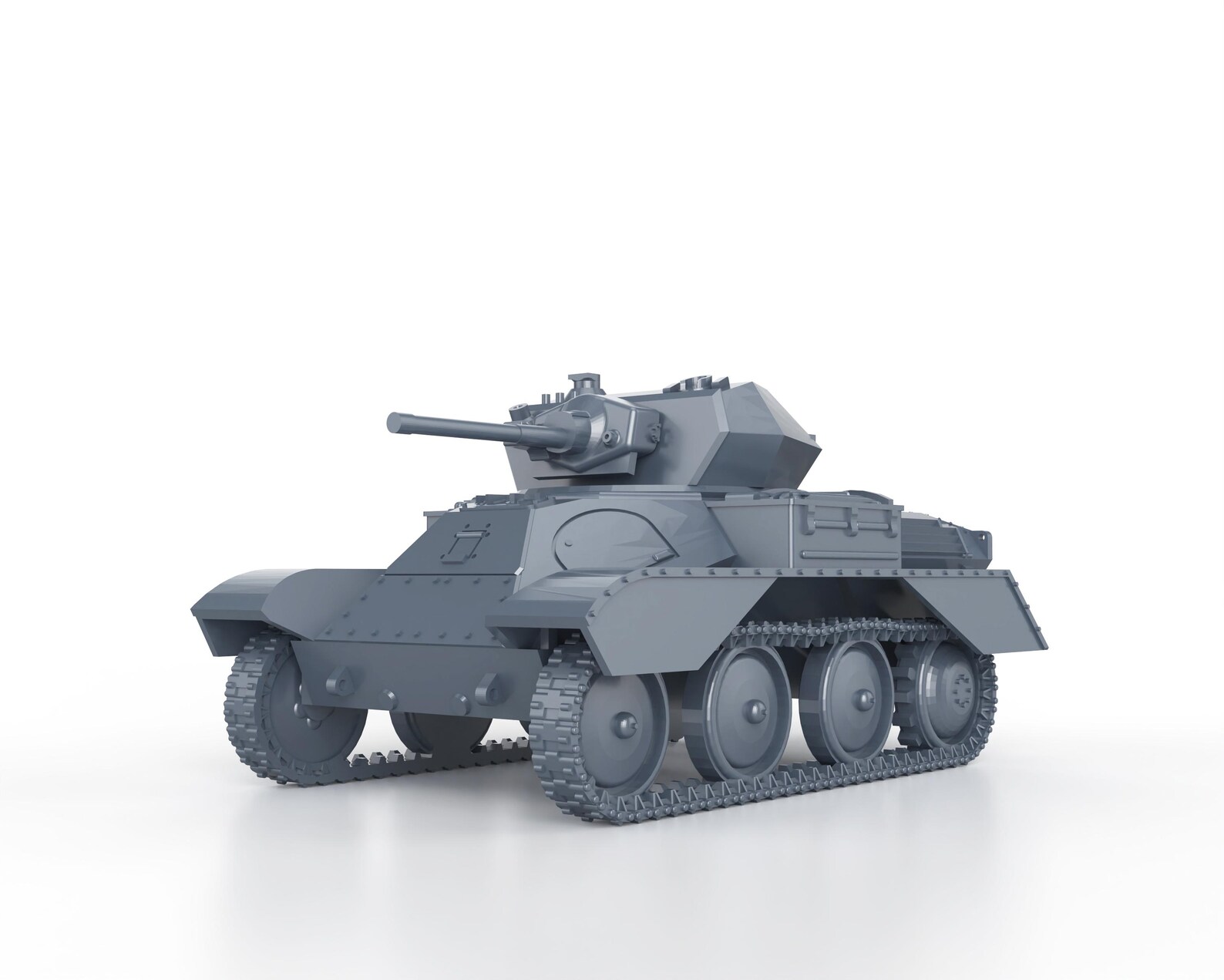WWII British Light Tank MK-VIII (A25) 1/100 15mm 1/87 Ho 1/72 20mm 1/56 ...