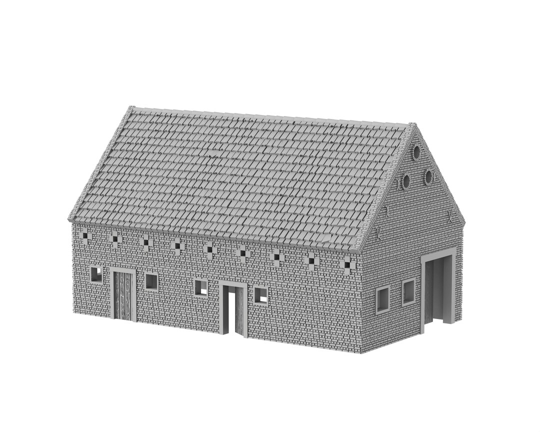 Barn Generic NAP01 - Napoleonic 3D Printed Terrain 28mm 20mm 1/72 18mm ...
