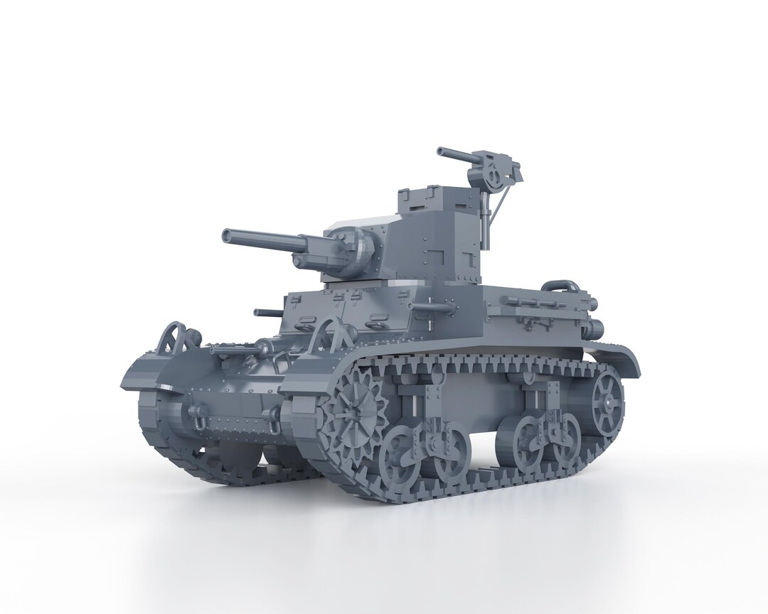 WWII US M2A4 Light Tank - 1/100 15mm 1/87 Ho 1/72 20mm 1/56 28mm 1/48 1 ...