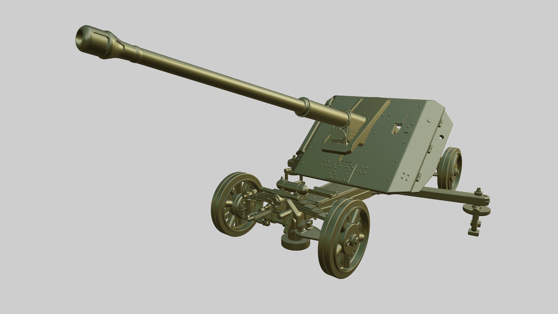 WWII Pak 43 88mm Anti-tank Gun Firing 1/100 15mm 1/87 Ho 1/72 20mm 1/56 ...