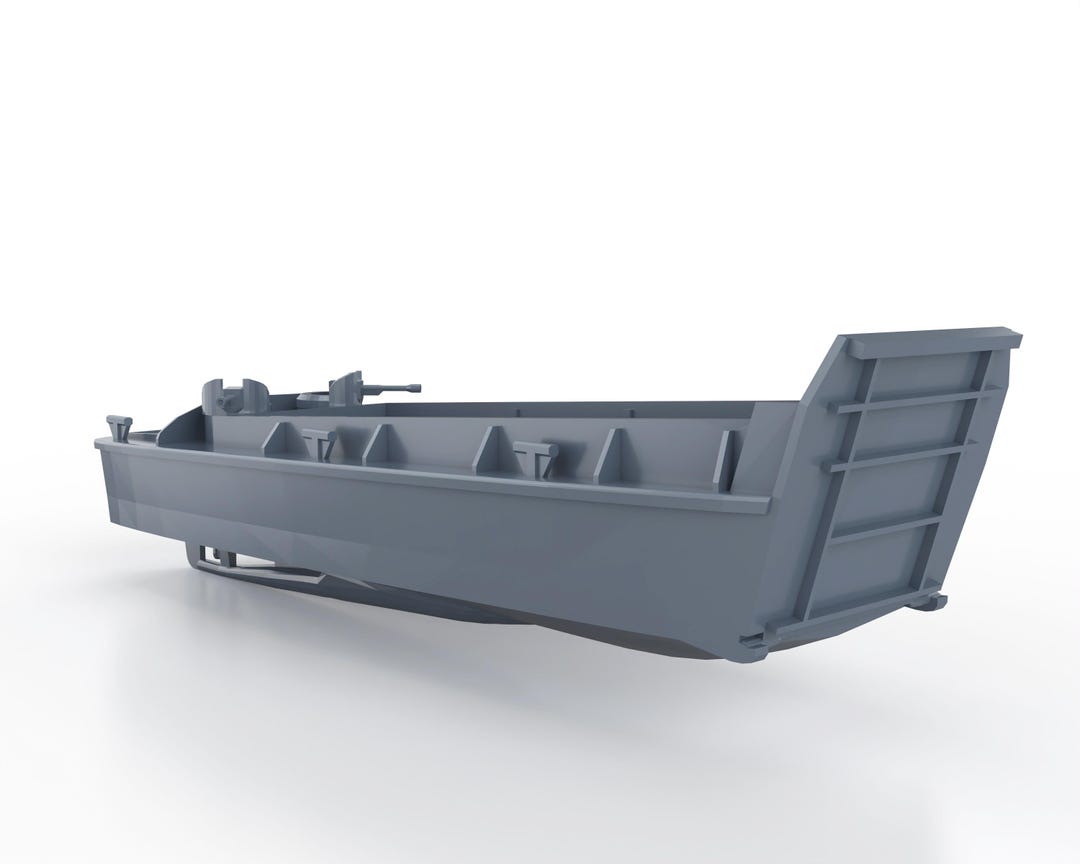 WWII US LCVP Higgins Boat - 1/100 15mm 1/87 Ho 1/72 20mm 1/56 28mm 1/48 ...