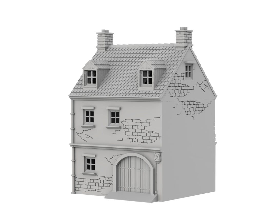 Townhouse Shed RD - Wwiied05 - 1/56 28mm 1/72 20mm HO 1/100 15mm ...