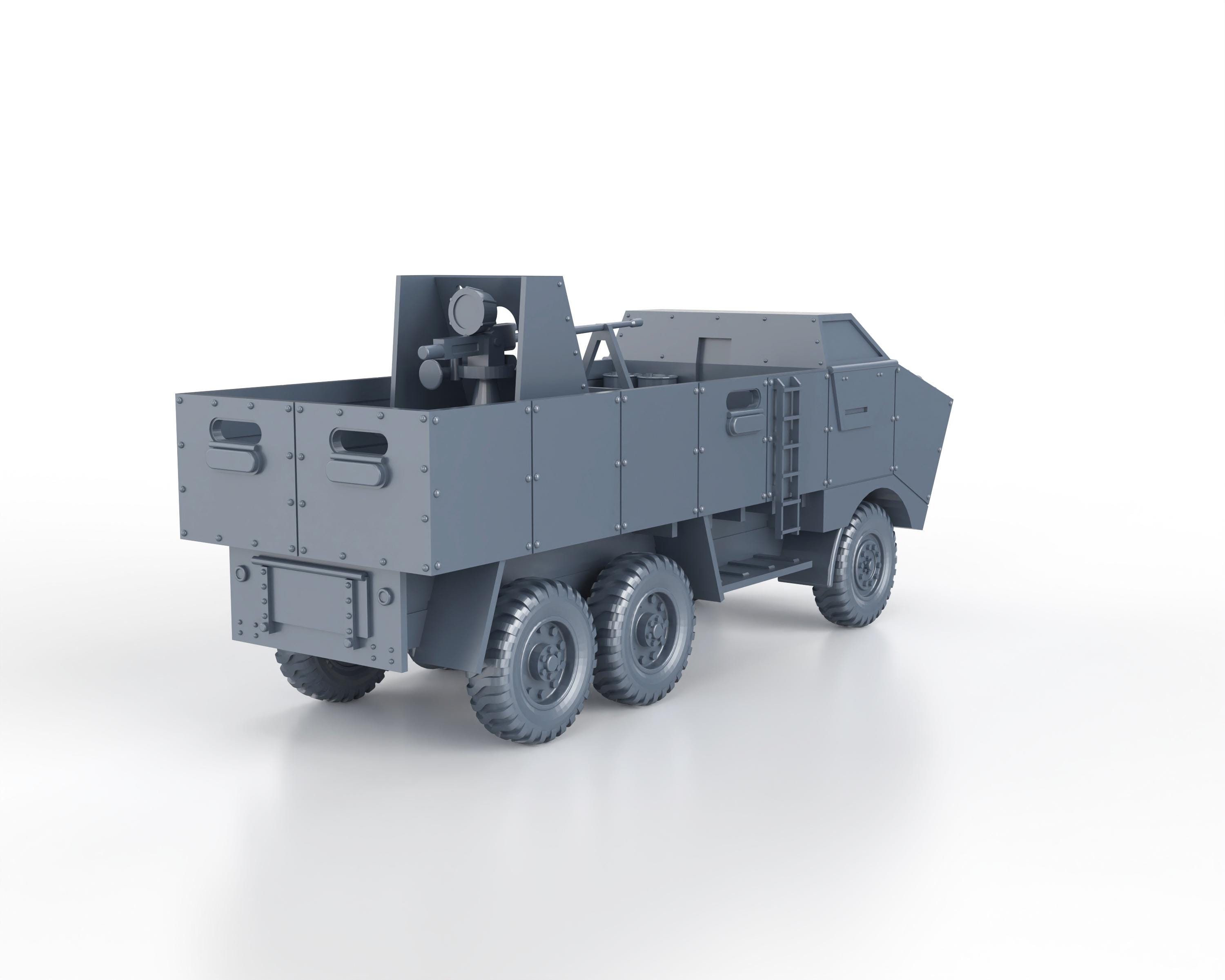 WWII British LEYLAND BEAVER Armored Truck 1/100 15mm 1/87 Ho 1/72 20mm ...